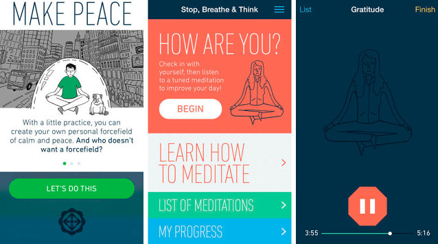 Stop, Breathe & Think: Guided Meditations Tailored to your Emotions