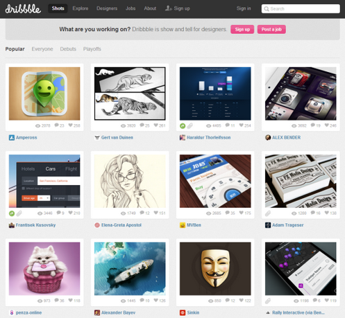 Dribbble: Show And Tell For Designers - The All My Faves Blog